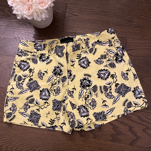 attention | Shorts | Attention Yellow Floral Shorts | Poshmark